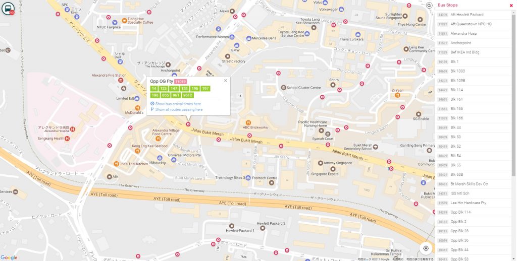 シンガポールでバスの到着がリアルタイムに分かる超便利サイト「BusRouter SG」の使い方！
