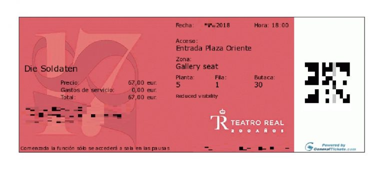 マドリード「テアトロ･レアル」のチケット購入方法と座席表、ホワイエの様子など